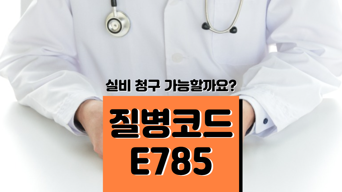 질병코드 E785 질환명과 실비 보험금 청구 가능 여부 확인 - 2025-01-02